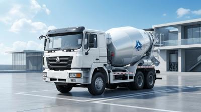 China Mobile Semi Cement Mixing Equipment Concrete Mixer Truck 10CBM 290HP for sale
