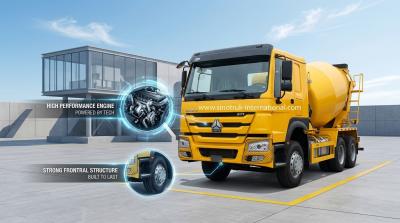 China 6x4 LHD Drive Type SINOTRUK HOWO Concrete Mixer Truck 371HP for sale