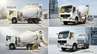 China Concrete Mixer Truck SINOTRUK HOWO 10CBM 336HP 6X4 LHD ZZ5257GJBN3841W for sale