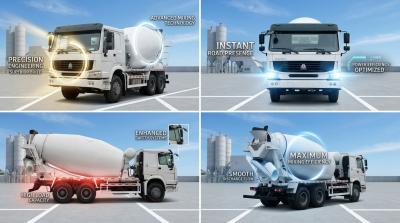 China SINOTRUK HOWO Concrete Mixer Truck 12CBM 371HP 6X4 LHD ZZ5257GJBN4048W for sale