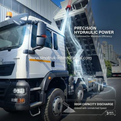 China 26.91CBM Powerful HOWO TX 8x4 Tipper Dump Truck With 12.00R20 Wheel for sale