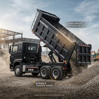 China HOWO NX 380HP RHD Black Tipper Dump Truck With Tarpaulin Flap for sale