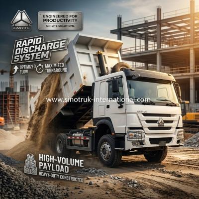 China Large Capacity 27 Cubic Meters 4 Axle Dump Truck 400 Horsepower For Efficient Operation for sale