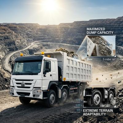 China Tipper Truck SINOTRUK HOWO 400HP 12 Wheels LHD 31 Tons 20-30CBM for sale