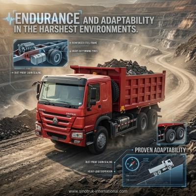 China SINOTRUK HOWO 380HP LHD Tipper Dump Truck 6X4 RED for sale