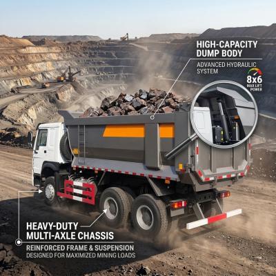 China Tipper Dump Truck SINOTRUK HOWO 25t 336HP 6X4 LHD 10 - 25CBM ZZ3257N3647A for sale