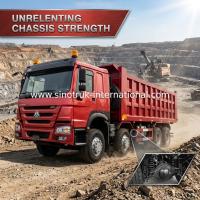 China SINOTRUK RED HOWO 400HP 8×4 TIPPER DUMP TRUCK LHD for sale