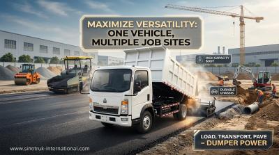 China White Tipper Dump Truck , Howo Tipper Truck Right Hand Drive for sale