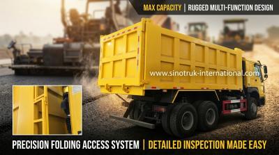 China Euro 2 HOWO Tipper 6x4 Sinotruk Dump Truck 30-40 Tons Capacity with 371HP Engine and 9.726L Displacement for sale
