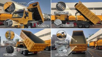China 10 Wheels Dump Truck HOWO ZZ3257N3847A 30 Tons 16 - 20 CBM for sale