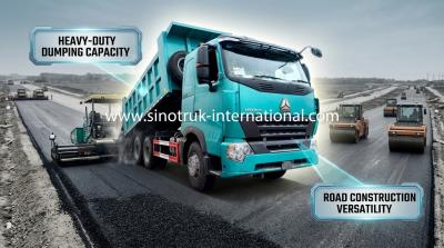 China 6 By 4 Ten Wheels Construction Tipper Truck For 10 Cubic Meter , HW13710 Transmission for sale