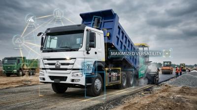 China Ventral Lifting Commercial Dump Truck Sinotruk Howo 5400 * 2300 * 1500mm Cargo Body for sale