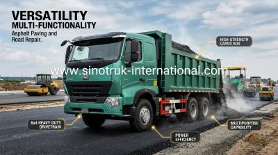 China Sinotruk HOWO A7 8×4 Dump Truck 290HP 9.726L Engine with 25000kg Gross Weight for sale