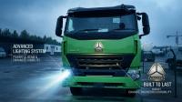 China 10 Wheels Lemon Green Tipper Dump Truck , Low Fuel Consumption Heavy Dump Truck for sale