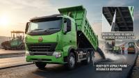 China HOWO A7 30 - 40 Tons Tipper Dump Truck RHD 6X4 Air Suspension Lemon Green Color for sale