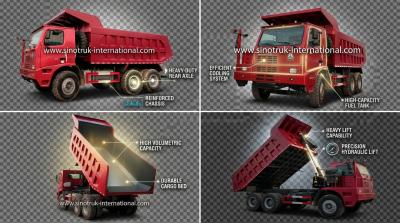 China Tipper Dump Truck SINOTRUK HOWO 70 Mining LHD 6X4 371HP 70tons ZZ5707S3840AJ for sale