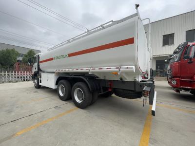 China SINOTRUK TX Model 6X4 25CBM Oil Tank Truck 10Wheels 336Hp White Two Warning Lights for sale