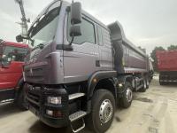 China Heavy Duty HOWO TX 8X4 Tipper Truck 400HP Double 16T Rear Axle Double 9.5T Grey for sale