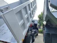 China White HOWO TX 6×4 Front Lifting Tipper Truck, 20CBM Cargo Box, Max 50 Tons Heavy Load Capacity for sale