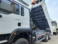 China White HOWO TX 6×4 Front Lifting Tipper Truck, 20CBM Cargo Box, Max 50 Tons Heavy Load Capacity for sale