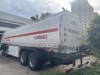 China Oil Transport Vehicle Oil Tank Truck , Mobile Gas Station Fuel Oil Trucks 371HP 33CBM for sale
