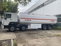 China Oil Transport Vehicle Oil Tank Truck , Mobile Gas Station Fuel Oil Trucks 371HP 33CBM for sale