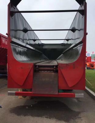 China #50 #90 Wheel Flatbed Semi Trailer Truck , 3 Axle Semi Trailer Heavy Loading for sale