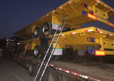China 3X13 Tons FUWA Axles Flatbed Cargo Full Trailer for sale
