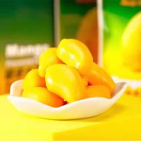 China Multi Colored Peelled Mango Soft Jelly Candy Big Size With Fruity Flavor for sale