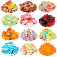 China OEM Custom Fruit Soft Candy Gummy Bear Bulk Gummy Worms Multi Colored for sale