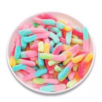 China OEM Custom Fruit Soft Candy Gummy Bear Bulk Gummy Worms Multi Colored for sale