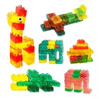 China Natural Pure Fruit Juice 3D 4D Gummies Block Shaped Building Block Jelly Candy for sale