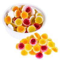 China Mini 3D 4D Jelly Candy Gummies Mix Fruit Shape Jam Filled Bulk for sale
