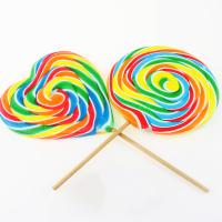 China OEM Custom Halal Round Rainbow Lollipop Swirl Twist Shape Sweets Fruity Flavor for sale