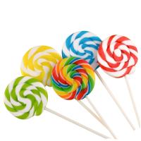 China OEM Custom Halal Round Rainbow Lollipop Swirl Twist Shape Sweets Fruity Flavor for sale