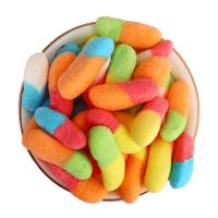 China Classic New Freeze Dried Candy Worms Candy Halal / Kosher Certified Fruity Flavor for sale