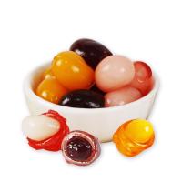 China Mango Flavor Peeled Gummy Fruit Soft Candy Multiple Fruit Shapes for sale
