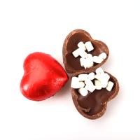 China Jiutai OEM Milk Chocolate Covered Marshmallows Heart Shape Bulk for sale