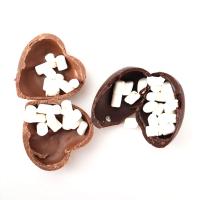 China Jiutai OEM Milk Chocolate Covered Marshmallows Heart Shape Bulk for sale