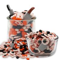 China Custom Personal Label Tablet Candy Bulk Halloween Eyeball Hard Pressed Candy for sale