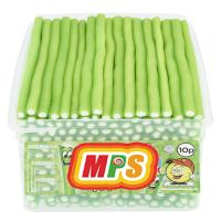China OEM / ODM Green Apple Sour Punch Straws Colourful Shaped Gummy Bonbons for sale