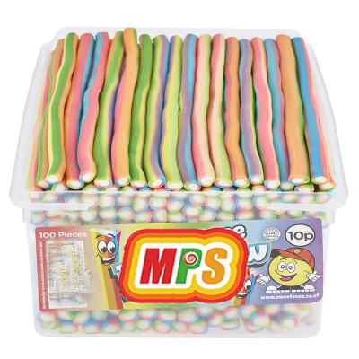 China Long Stick Ssour Punch Straws Assorted Flavor Sour Filled Licorice Gummy for sale