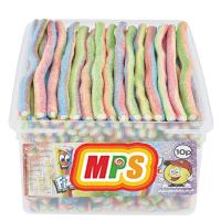 China Ribbon Line Sweet Sour Rainbow Straws Coated Long Gummy Candy for sale