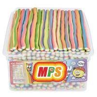 China Ribbon Line Sweet Sour Rainbow Straws Coated Long Gummy Candy for sale