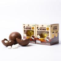 China Custom Chocolate Covered Marshmallows Delicious Choco Bomb Smooth Taste for sale