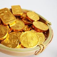 China Preferential Gold Custom Chocolate Coins Ingot Snacks Candy Nut Cocoa Flavour for sale