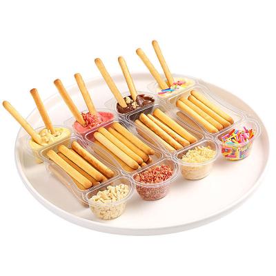 China Chocolate Milk Flavor Dip Biscuit Sticks With Chocolate Cream HACCP BRC Certificate for sale