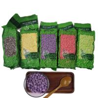China Instant Purple Bubble Tea Pearls 500g Frozen Taro Balls Low Fat for sale