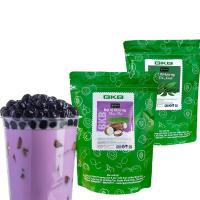 China Instant Purple Bubble Tea Pearls 500g Frozen Taro Balls Low Fat for sale