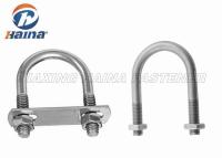China Zinc Plated M8 / M12 Diameter Round / Square Bend U Bolts for sale